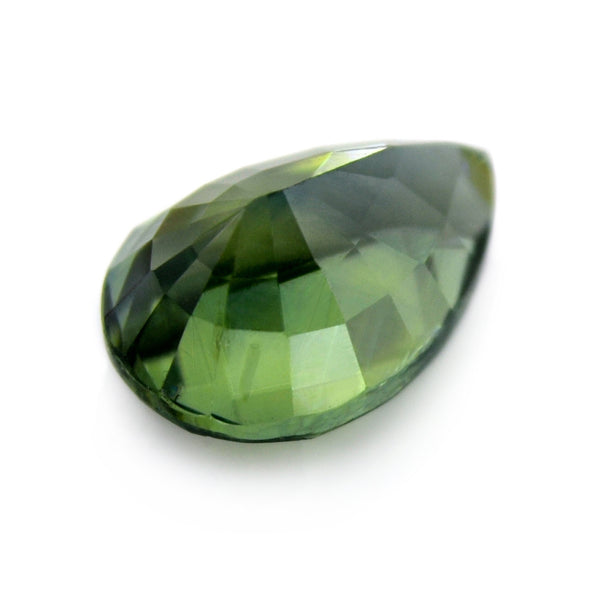 1.42ct Certified Natural Green Sapphire Pear Shape – sapphirebazaar